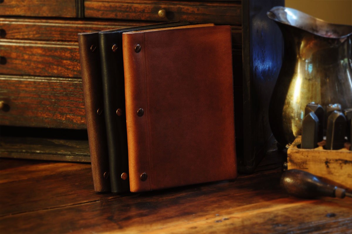 3-Screw Leather Journal - Handmade in Italy by Borlino