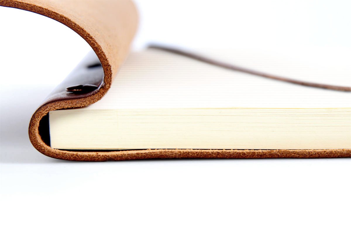 3-Screw Leather Journal - Handmade in Italy by Borlino